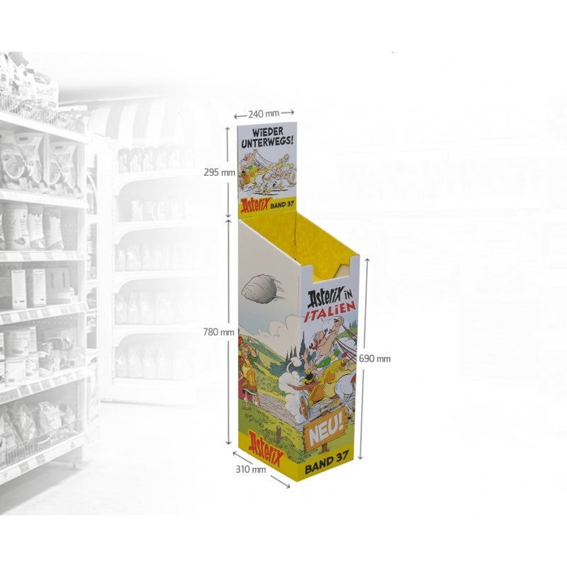 Cardboard folder floor display | Many possibilities | Holbox Shop Direct