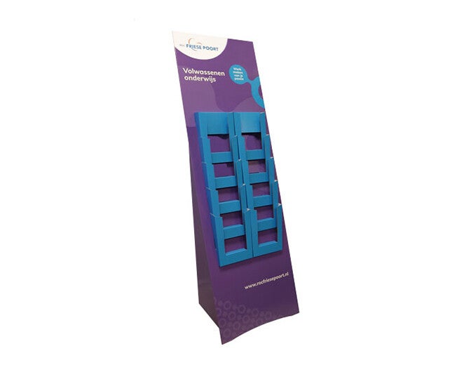 Floor display with various A4 or A5 brochure trays | Holbox Shop Di...