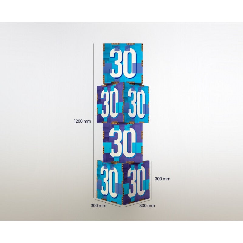 Stacking cubes from reboard cardboard | Various sizes | Set of 4 cubes